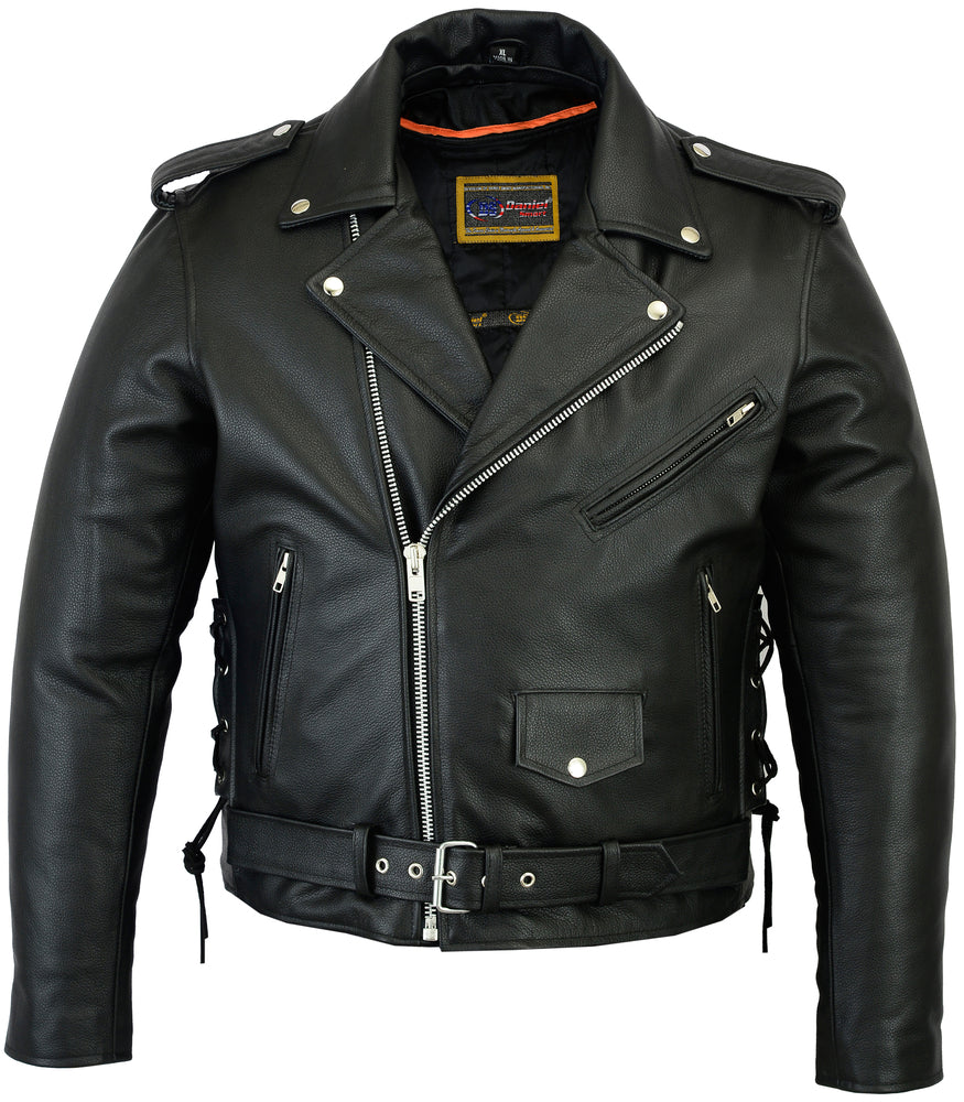 DS731 Men’s Classic Side Lace Police Style M/C Jacket – Defiantonesllc