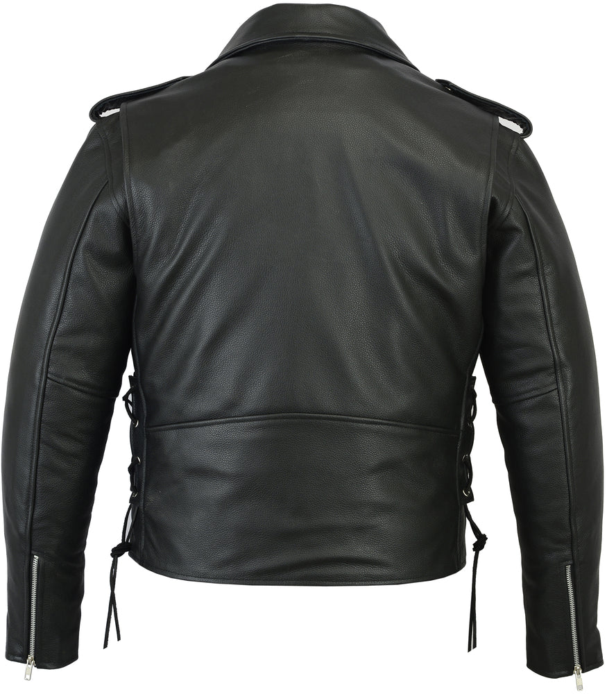 DS731 Men’s Classic Side Lace Police Style M/C Jacket – Defiantonesllc